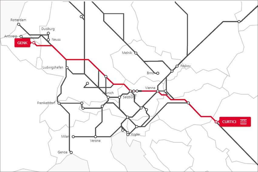Rail Cargo Group extinde rețeaua cu o conexiune Genk-Curtici